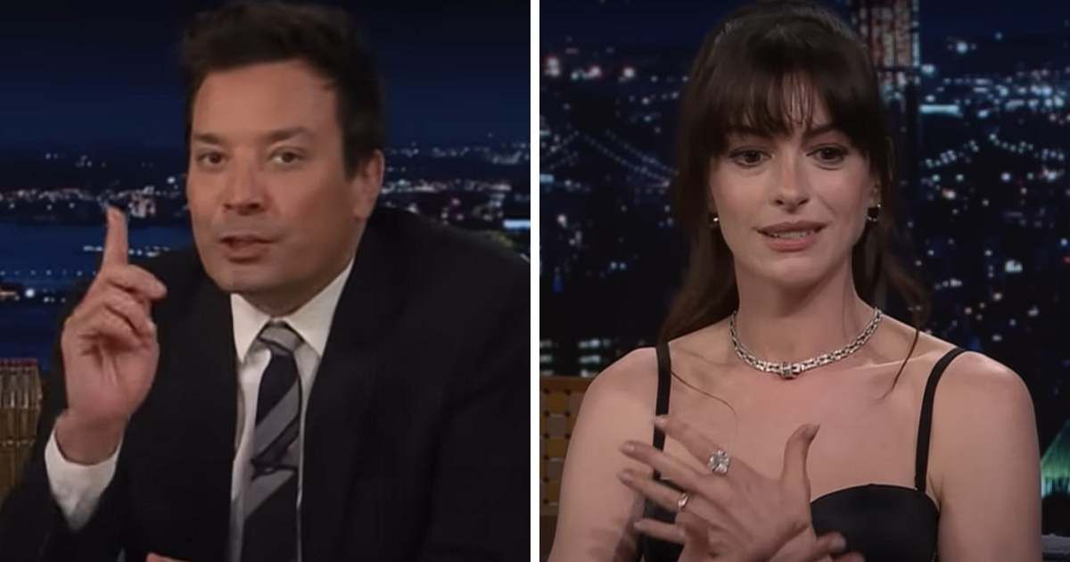 Jimmy Fallon sweetly steps in to save Anne Hathaway from an awkward ...