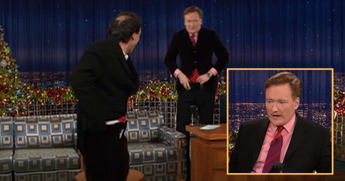 Conan O'Brien’s guest once took their clothes off on live TV and it got ...